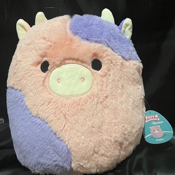 Kellytoy | Toys | Nwt Squishmallows Fuzz A Mallows 2 Patty The Cow ...